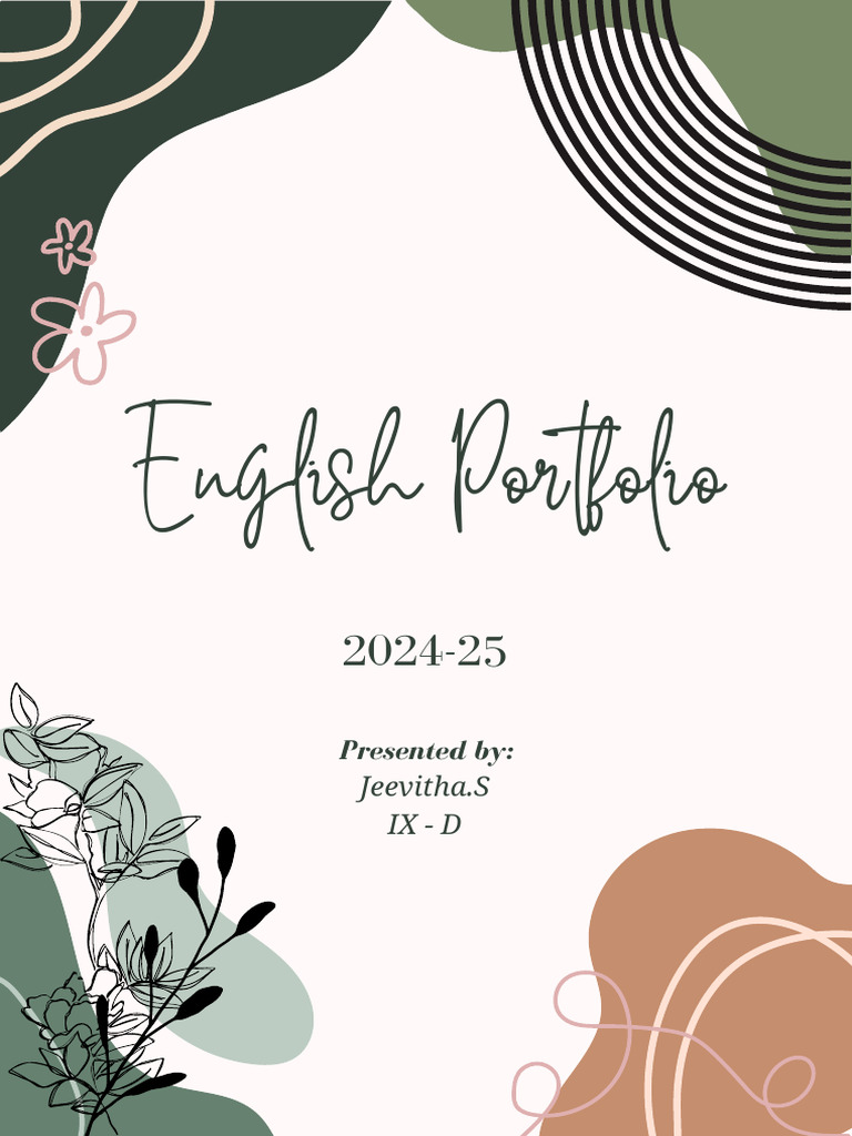 English Portfolio 2024-25 by Jeevitha S | PDF