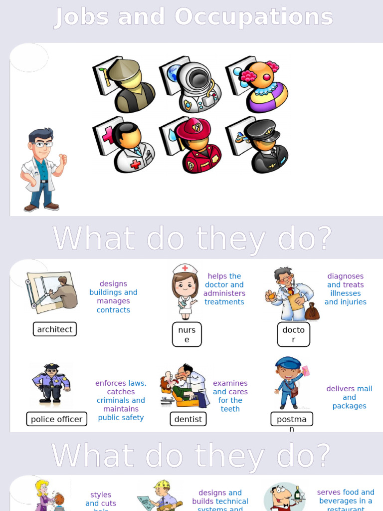 1 - Jobs and occupations - Pictionary | PDF