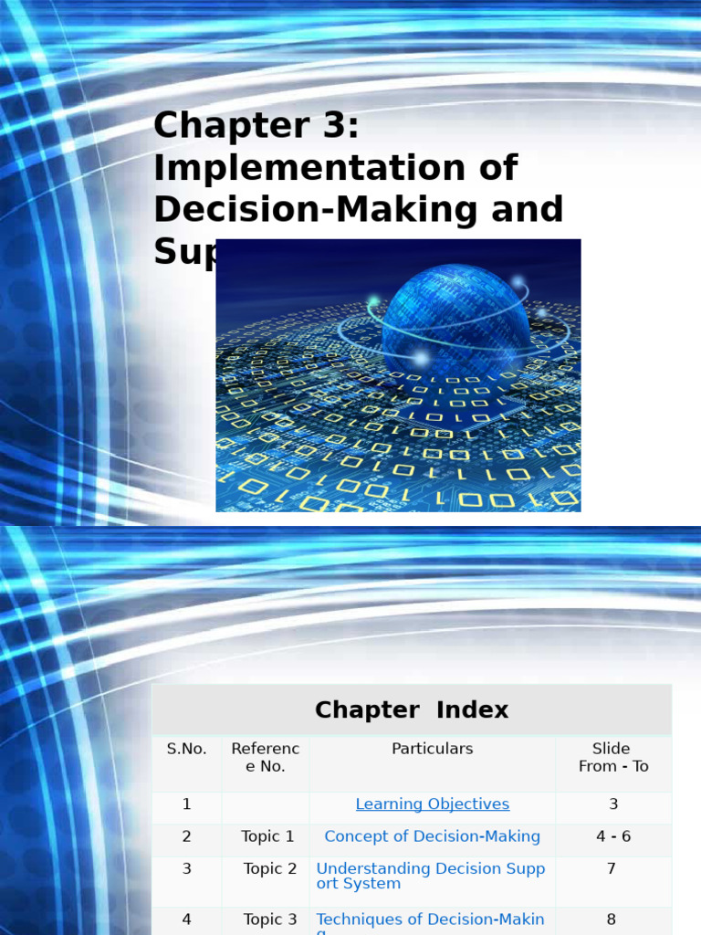 IMTC634 Data Science Chapter 3 | PDF | Decision Making | Decision Support System