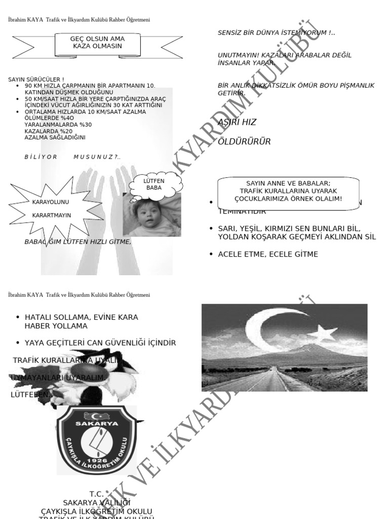 Sayin Sürücüler Broşür | PDF