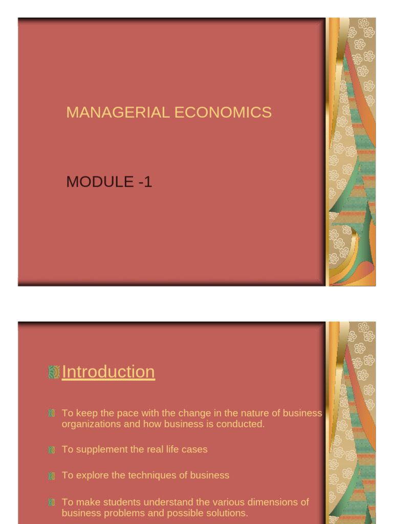 MODULE-1AND2 (1) | PDF | Economics | Microeconomics