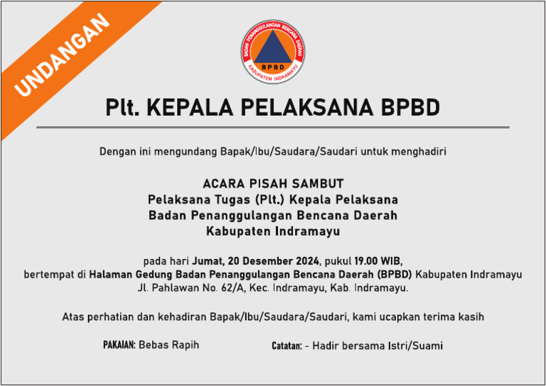 Undangan Jumpis PLT Kalak 2024 | PDF