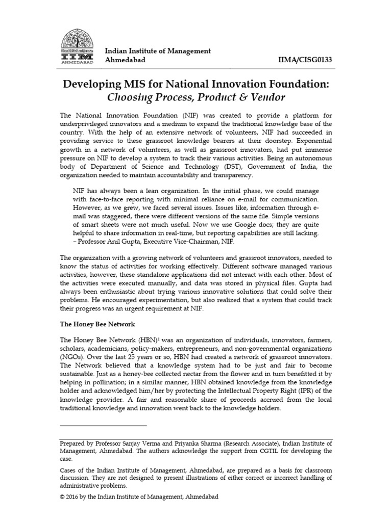 10 Developing MIS For National Innovation Foundation Choosing Process ...
