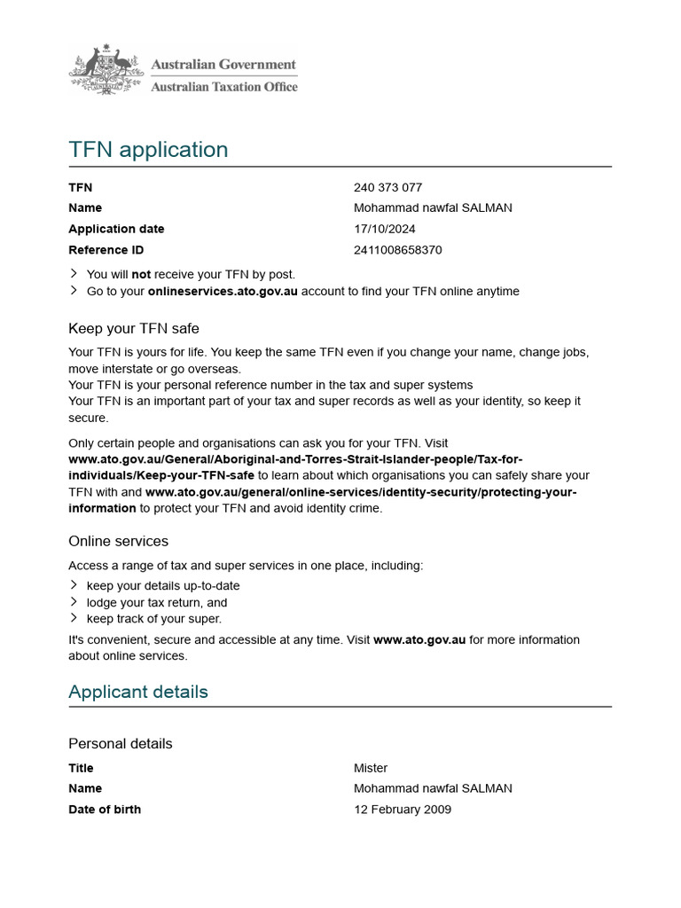 How to Safeguard Your TFN | PDF | Australia | Government Of Australia
