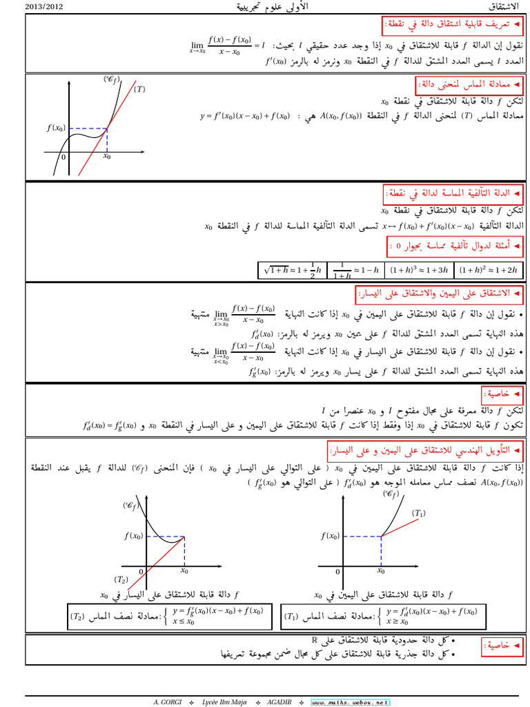 resume_bac_1sexp_derivation ar fp | PDF