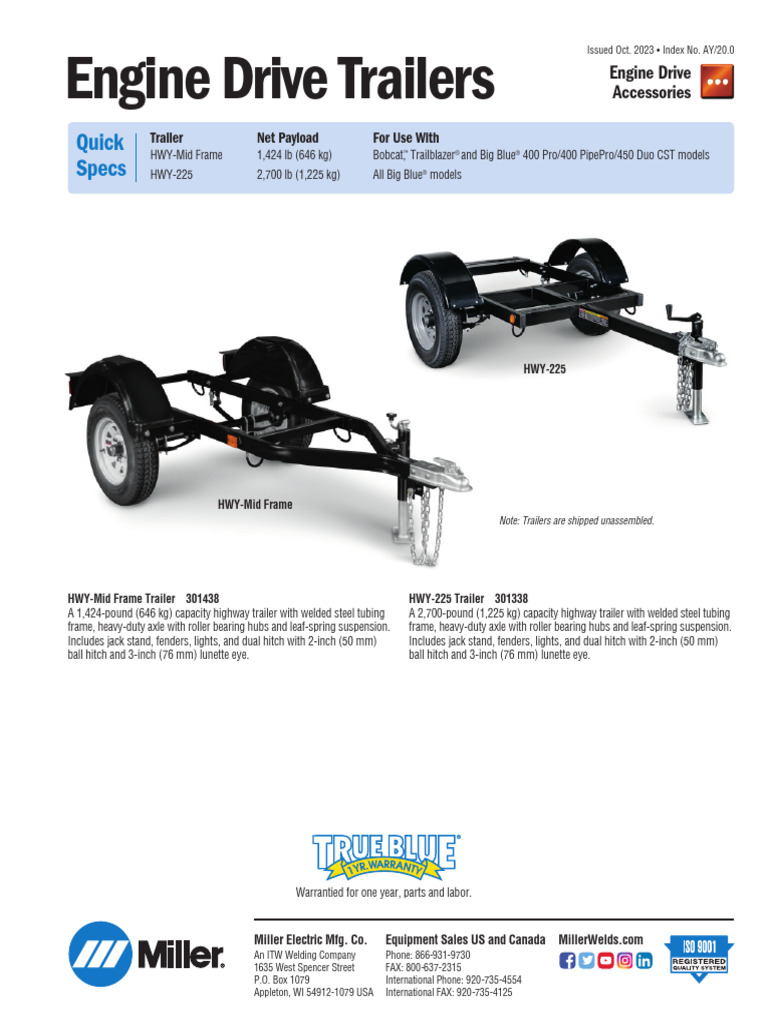 Ay200 Engine Drive Trailers English | PDF | Trailer (Vehicle) | Axle