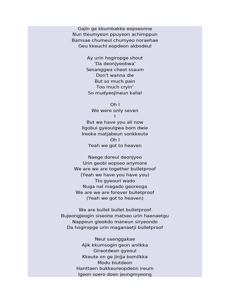 We Are Bulletproof | PDF