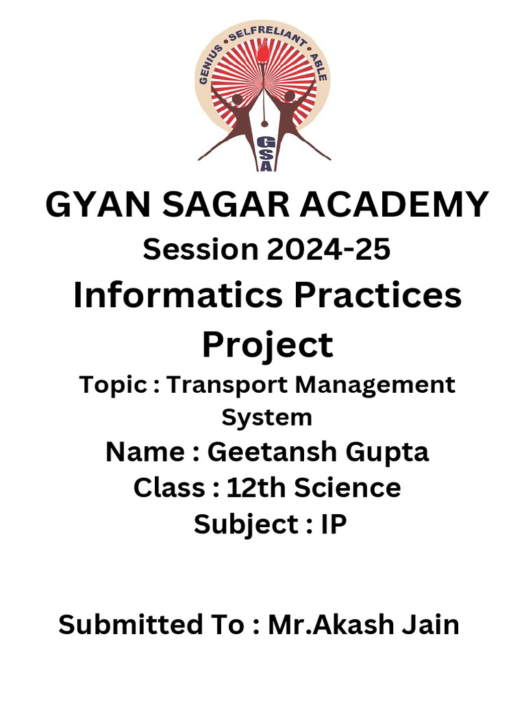 GYAN SAGAR ACADEMY - PDF - 20241218 - 234559 - 0000 | PDF | Logistics ...
