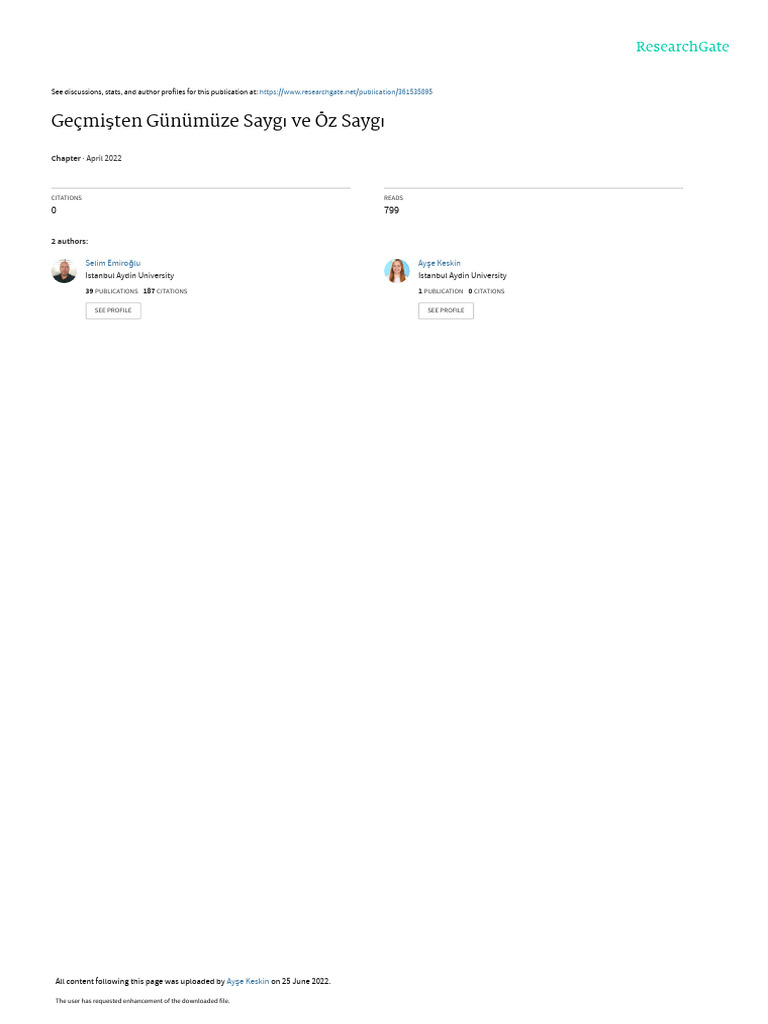 SAYGI VE ÖZSAYGI | PDF