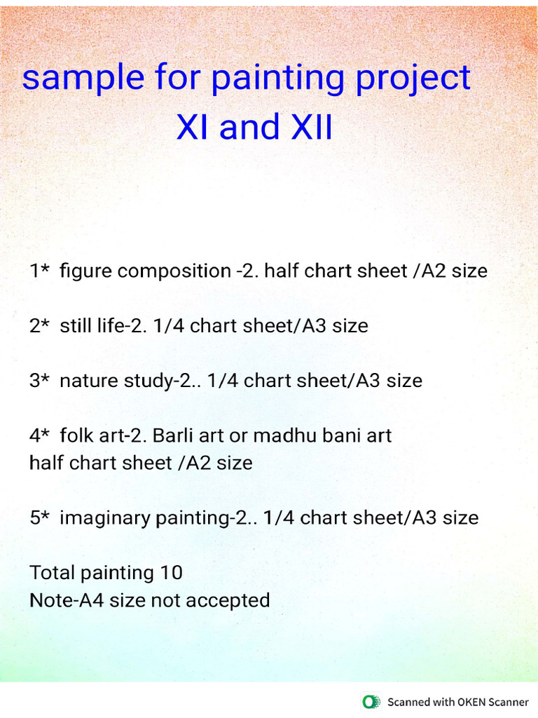 sample for painting project | PDF