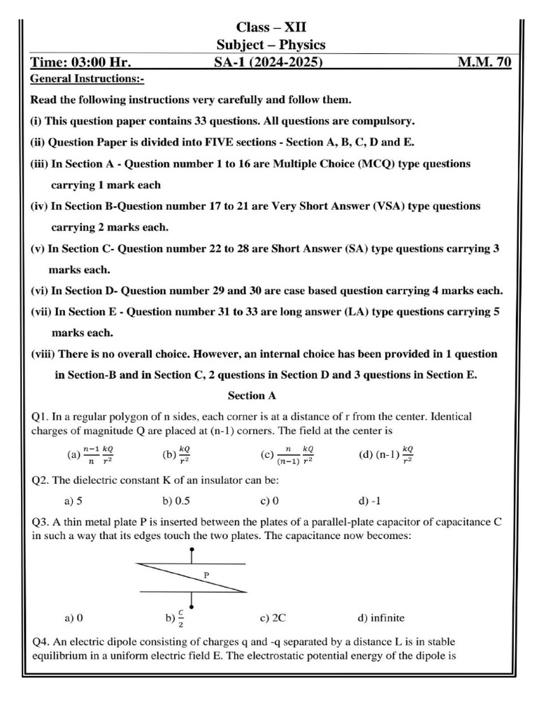 Physics Class 12 | PDF