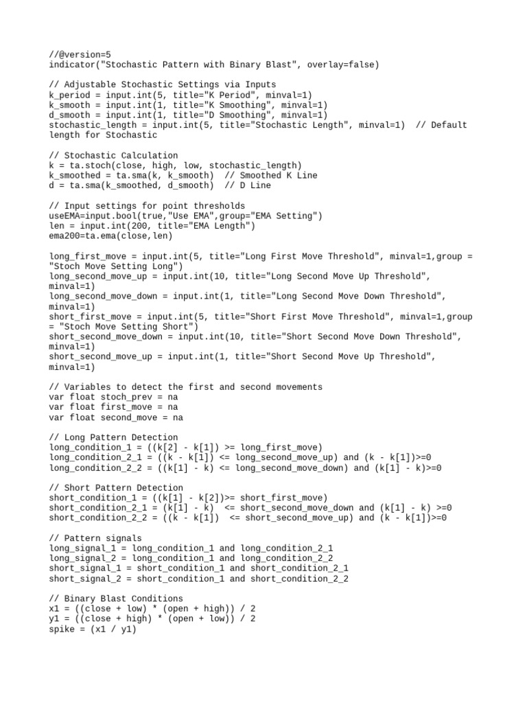 Stochastic Pattern 2 Movements Stoch Up Down Pdf Applied Mathematics