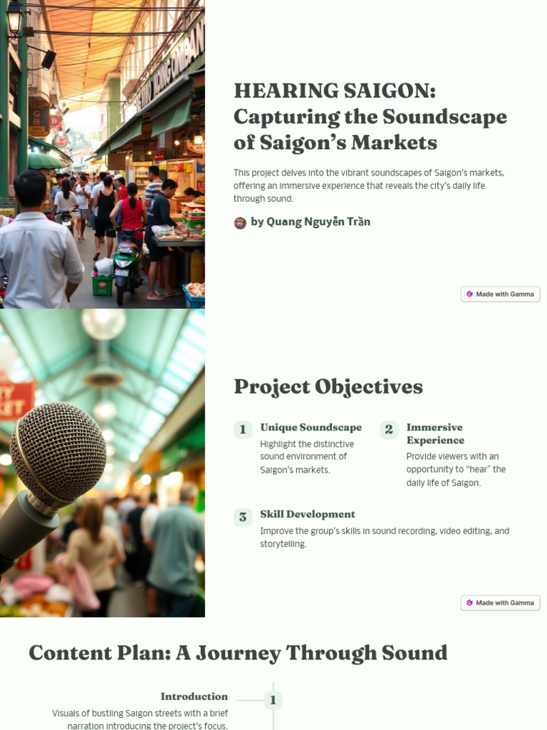 HEARING SAIGON Capturing The Soundscape of Saigons Markets | PDF