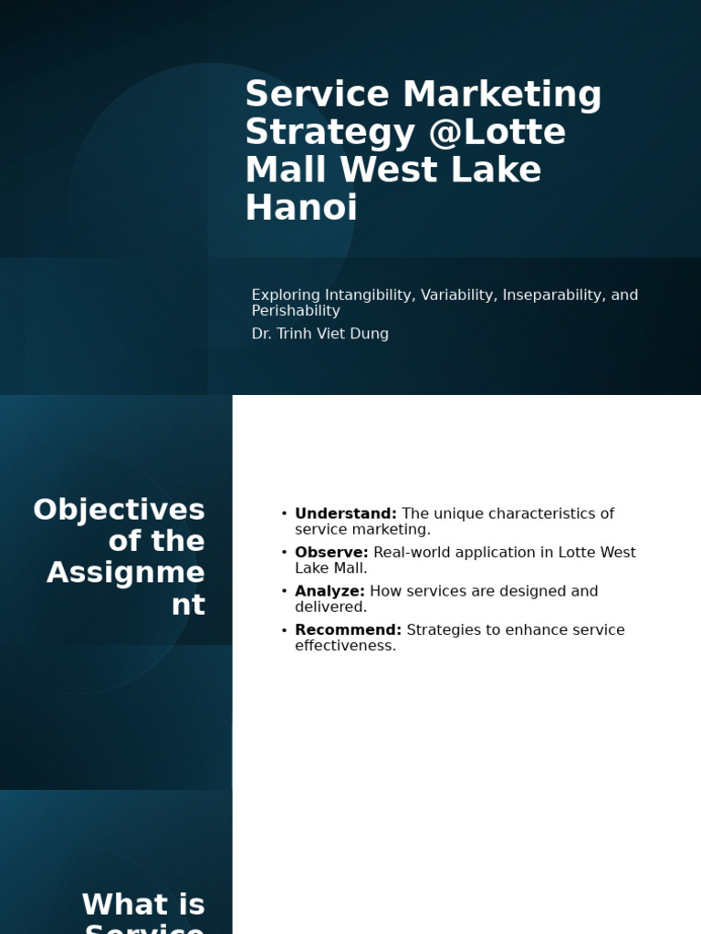 Service Marketing Strategy @lotte Mall West Lake | PDF | Marketing ...