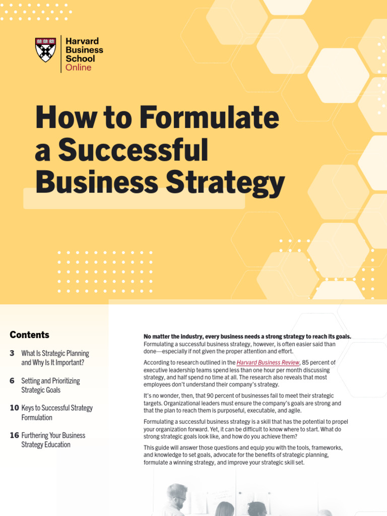 Formulating a Winning Business Strategy | PDF | Strategic Management ...
