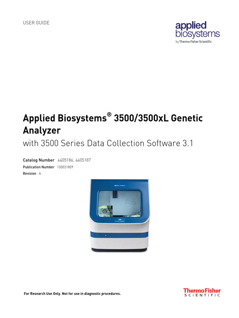 User Guide 3500 3500xL Software v3.1 | PDF | Dna Sequencing | License