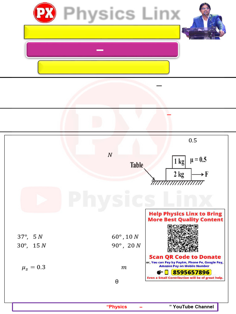 Dpp-2 (Friction) Physics Linx | PDF | Friction | Force