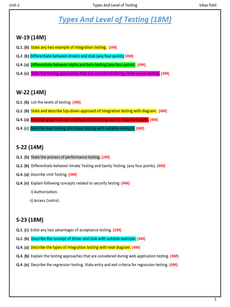 Unit-2 | PDF | Software Testing | Computer Science