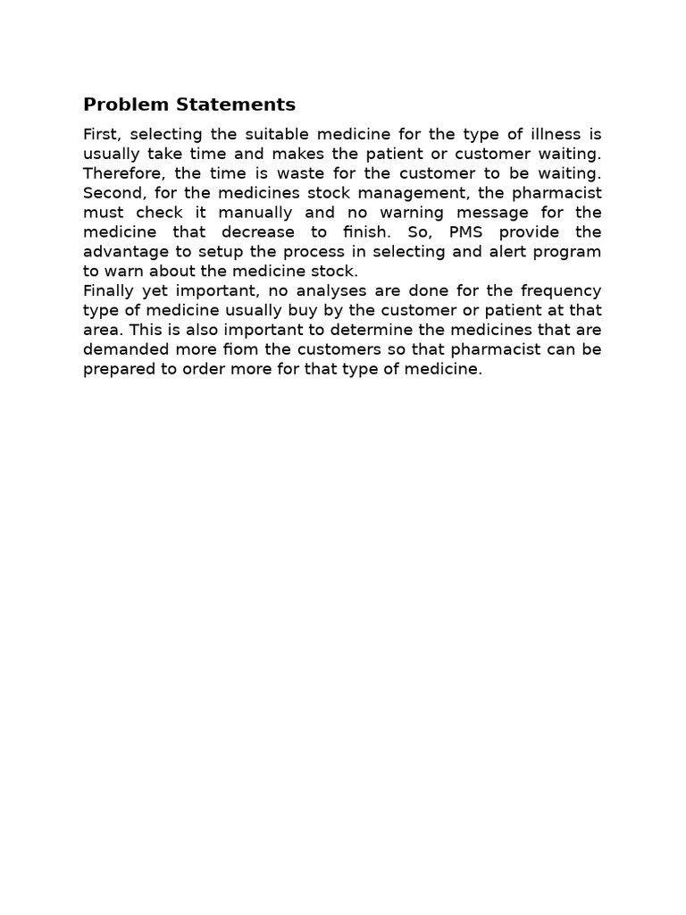 Problem Statements | PDF