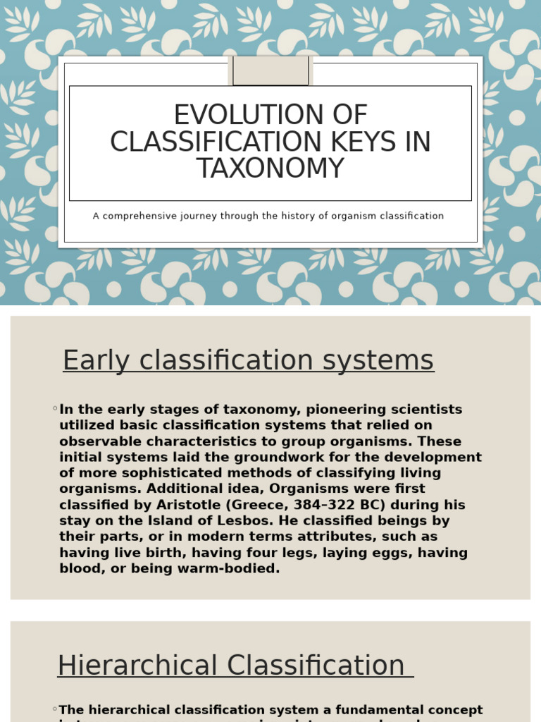 Presentation | PDF | Taxonomy (Biology) | Organisms