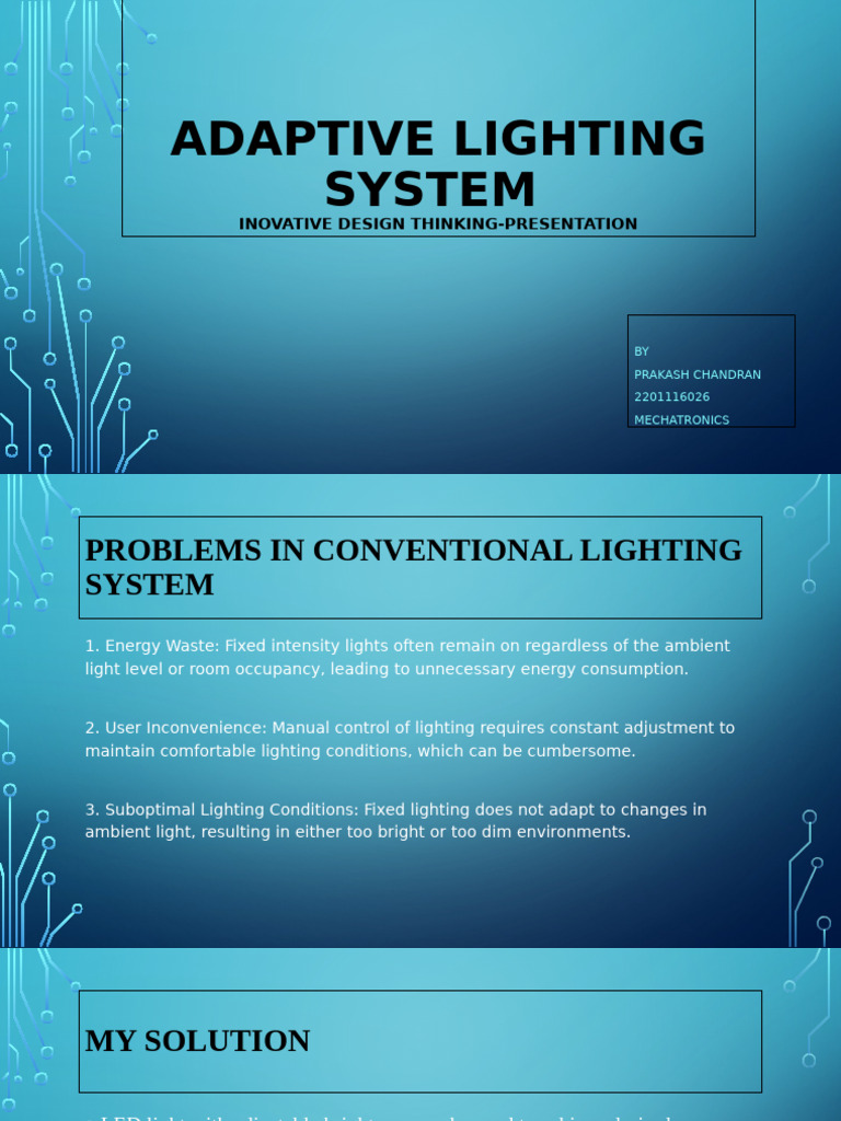 Adaptive Lighting System Design Overview | PDF