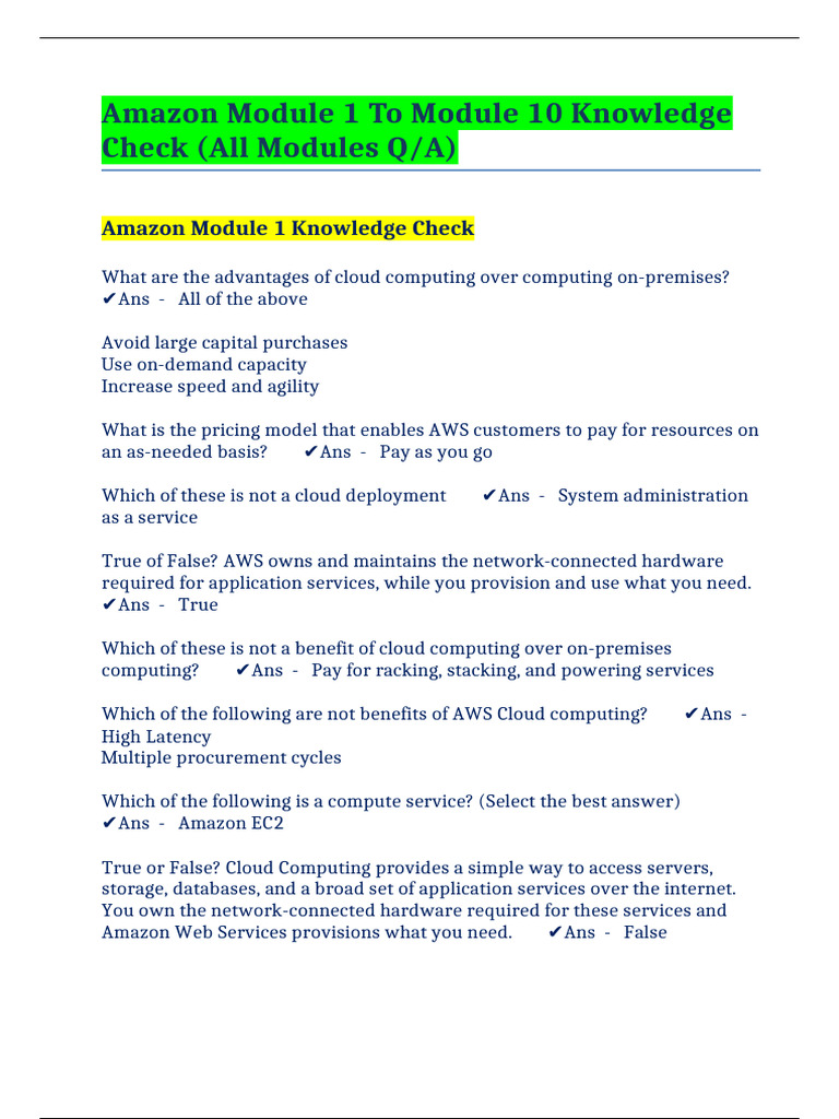 Stuvia | PDF | Cloud Computing | Amazon Web Services