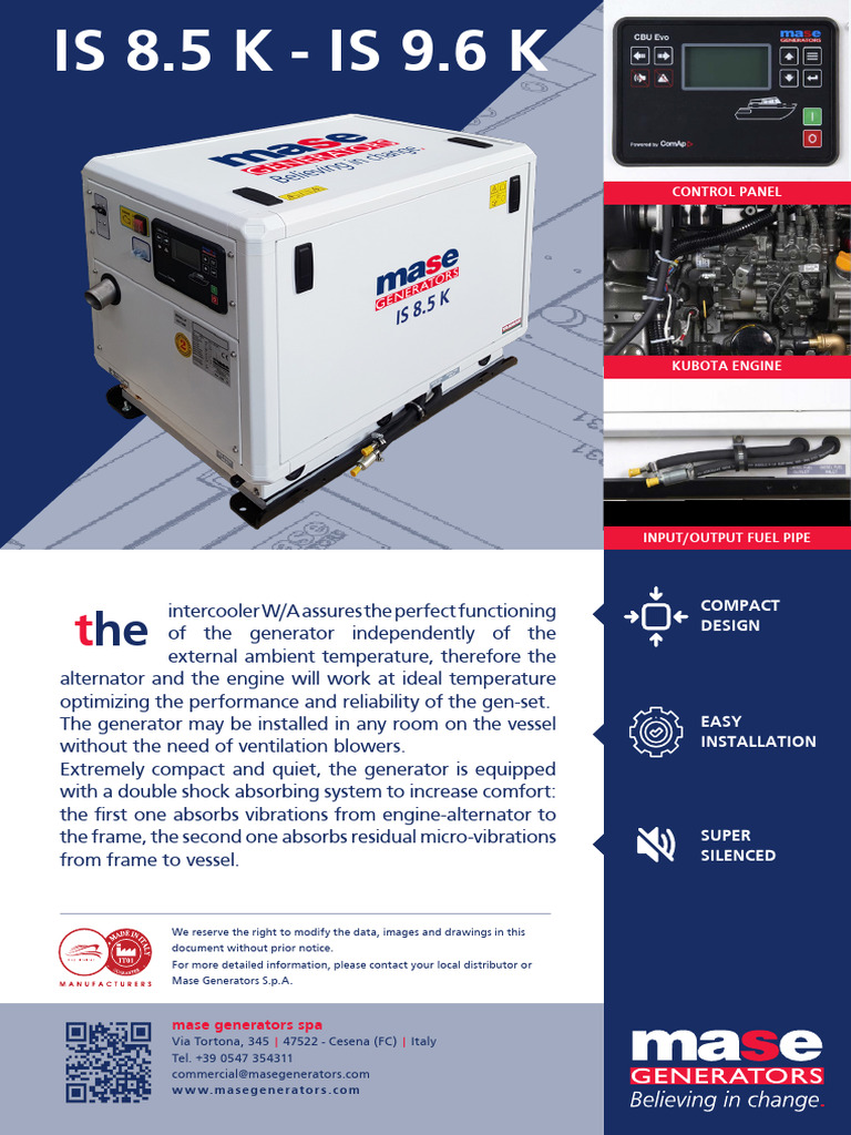 Mase Scheda-tecnica is 8.5 k 9.6 k Eng-1 | PDF | Mechanical Engineering | Engine Technology