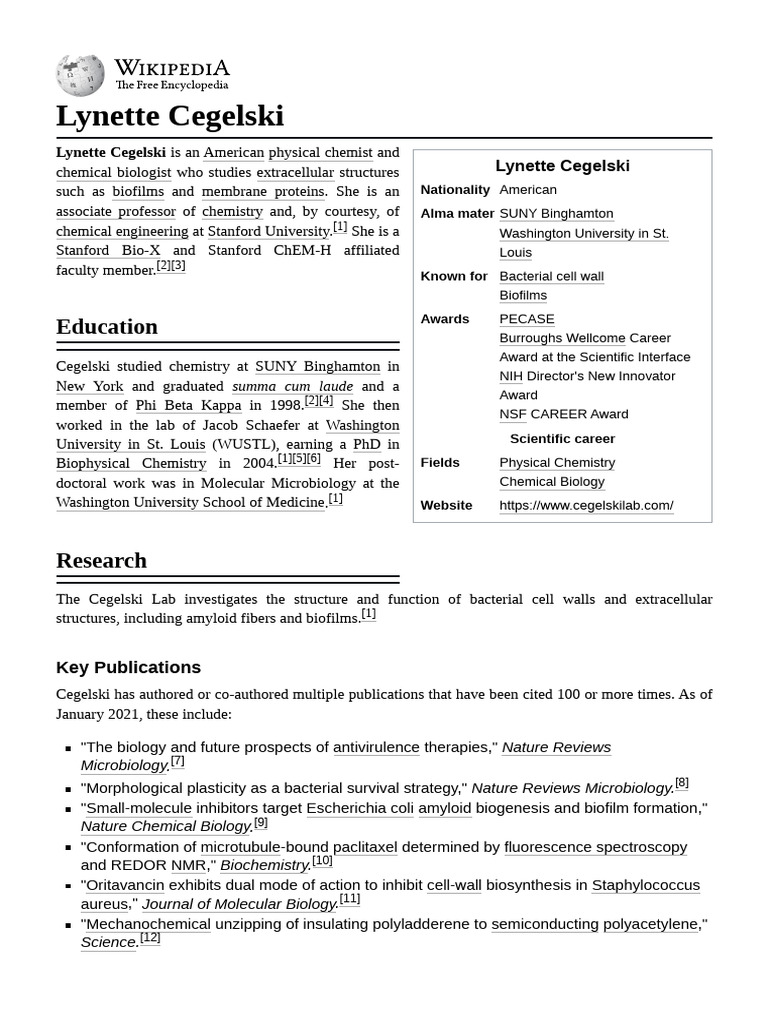 Lynette_Cegelski | PDF | Biology