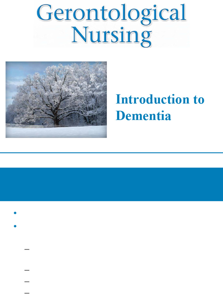 Introduction to Dementia Care for Nurse (1st Sem) | PDF | Dementia ...