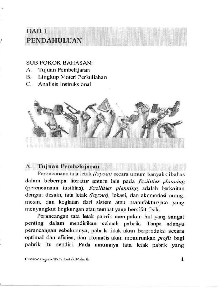 Ebook Perancangan Tata Letak Pabrik - Bab1-2 - Pendahuluan Dan Konsep Dasar Perancangan Pabrik | PDF