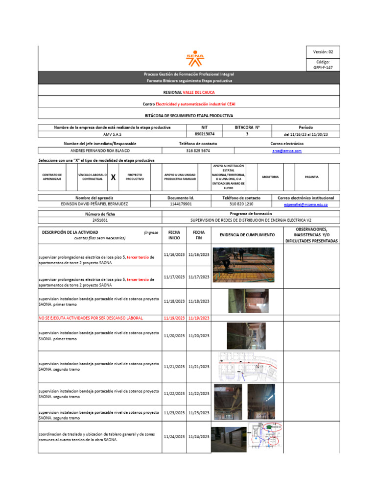 GFPI-F-147 - Formato - Bitacora - 3 Firmada | PDF