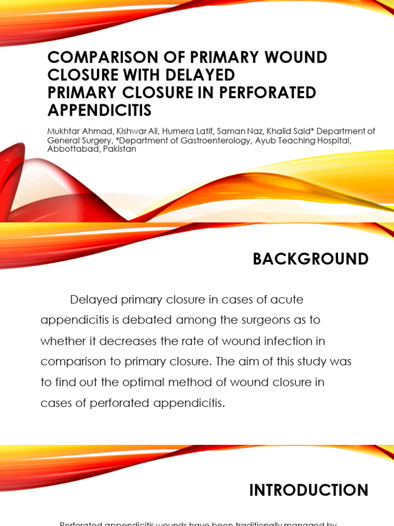 PAPER appendix | PDF | Wound | Surgery