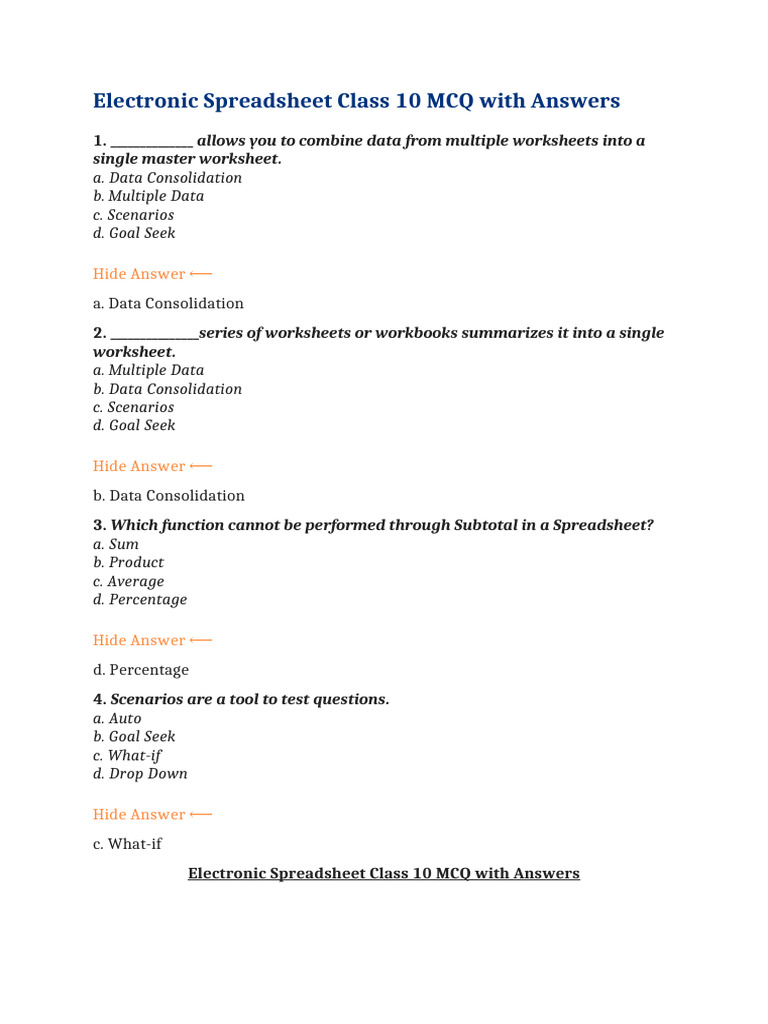 MCQS ELECTRONICS | PDF | Spreadsheet | Worksheet