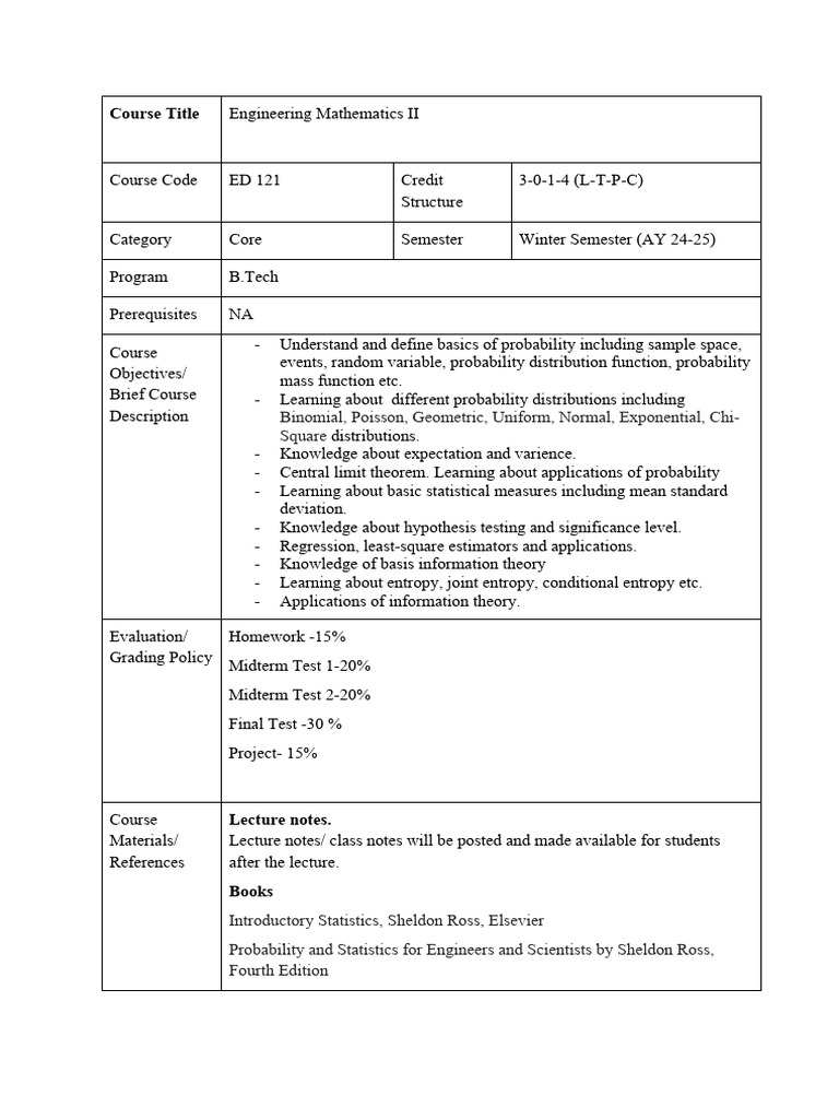 Maths 2 | PDF | Variance | Probability Distribution
