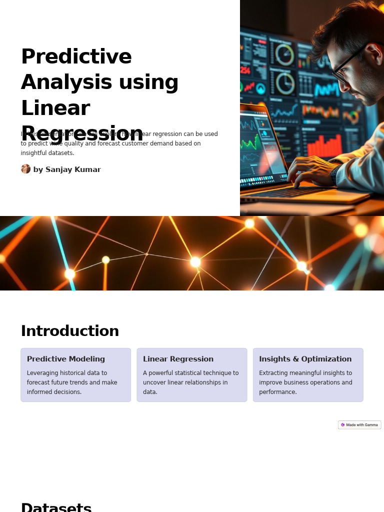 Predictive Analysis Using Linear Regression Pdf Regression Analysis Linear Regression