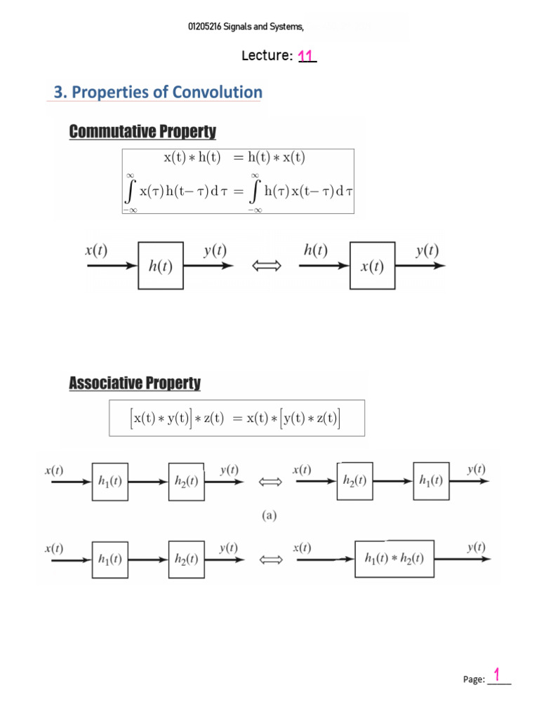 Lecture11 Convolution Properties | PDF