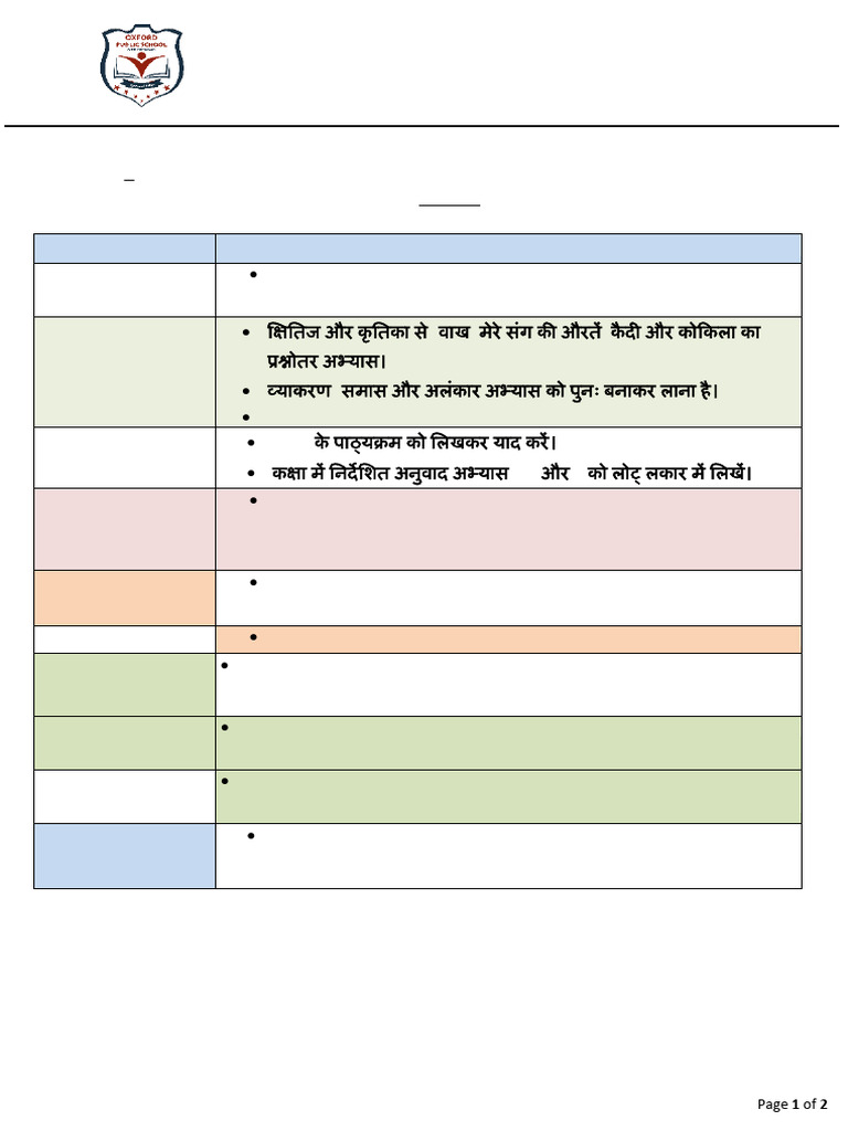 Grade -9 Diwali Holiday Homework | PDF