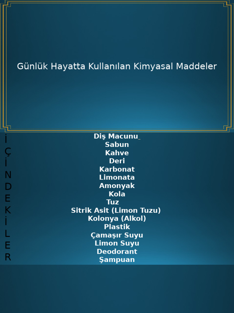 Kimya Sunumu Remake | PDF