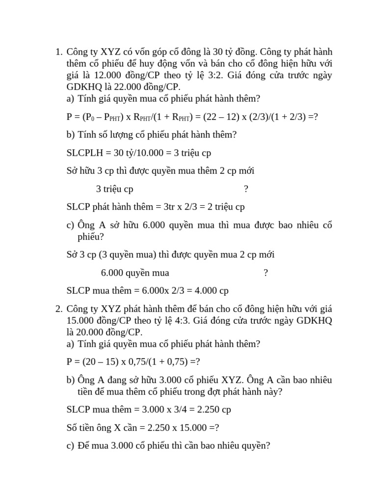 1. Bai tap C1_TTCK | PDF