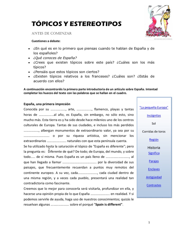 topicos y estereotipos | Estereotipos | España
