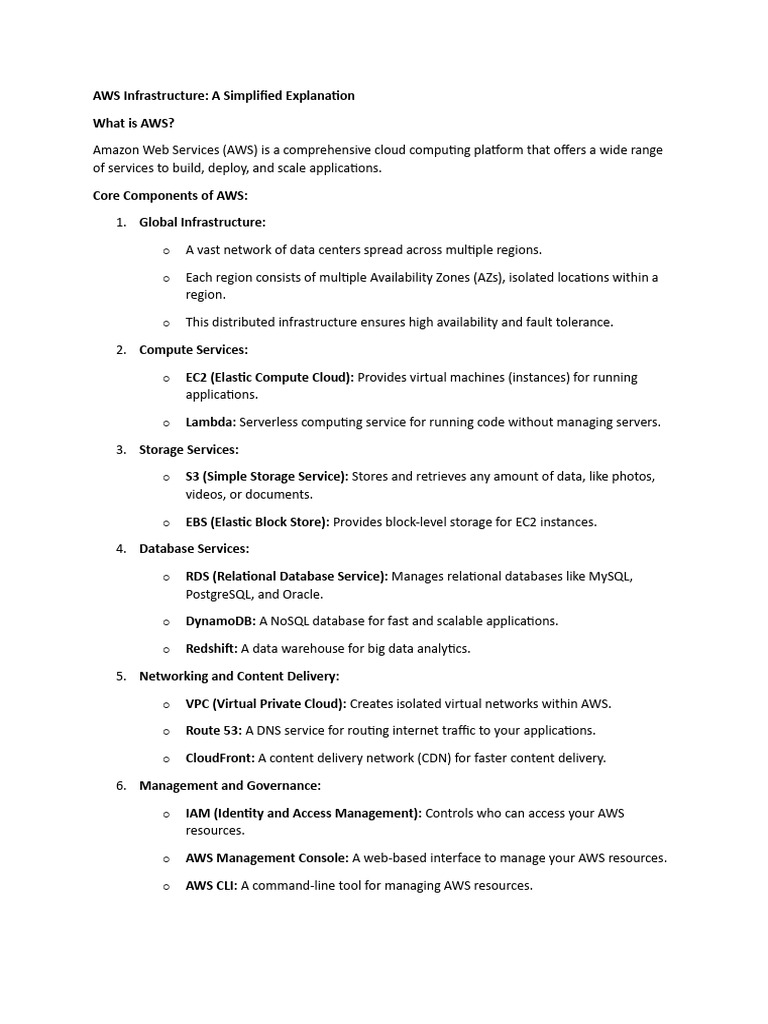 AWS Infrastructure | PDF | Amazon Web Services | Computing AWS Infrastructure | PDF | Amazon Web Services | Computing