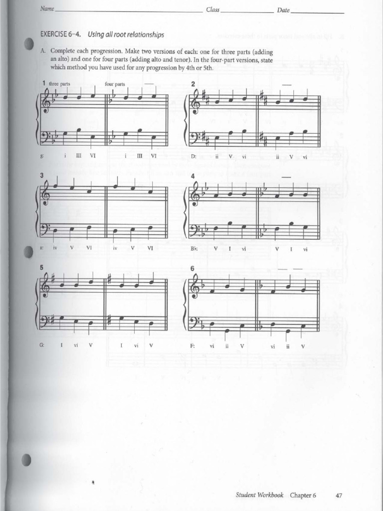 Root Pos Part Writing Worksheet #3 | PDF