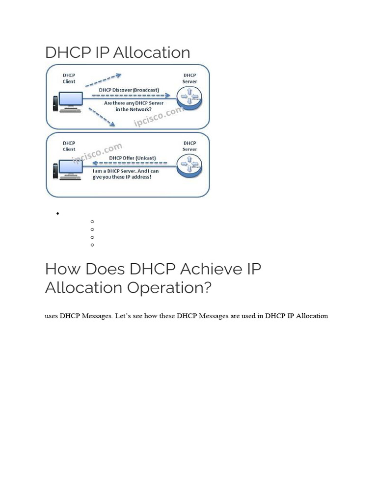 DHCP IP Allocation | PDF | Ip Address | Internet