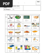 First Term First English Test: Level: 1ms | PDF