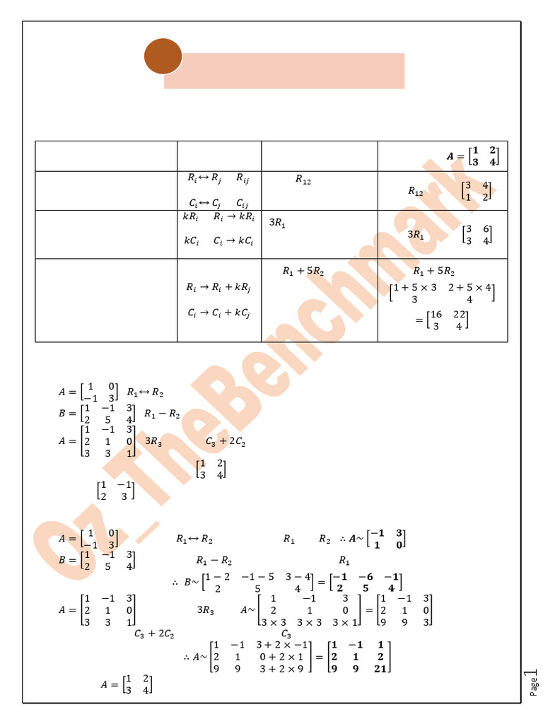2 Matrices | PDF | Matrix (Mathematics) | Linear Algebra
