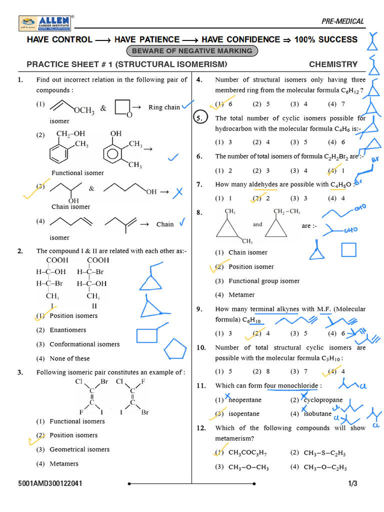 Structural Isomerism | PDF | Isomer | Inorganic Chemistry