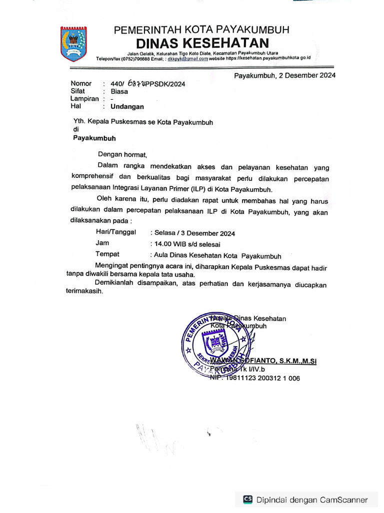 Undangan Pert ILP | PDF