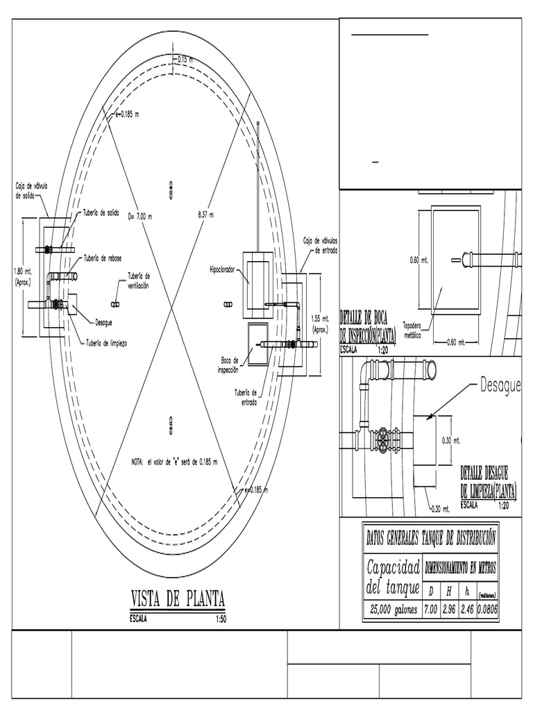 Planos Tanque 25000 Galones | PDF