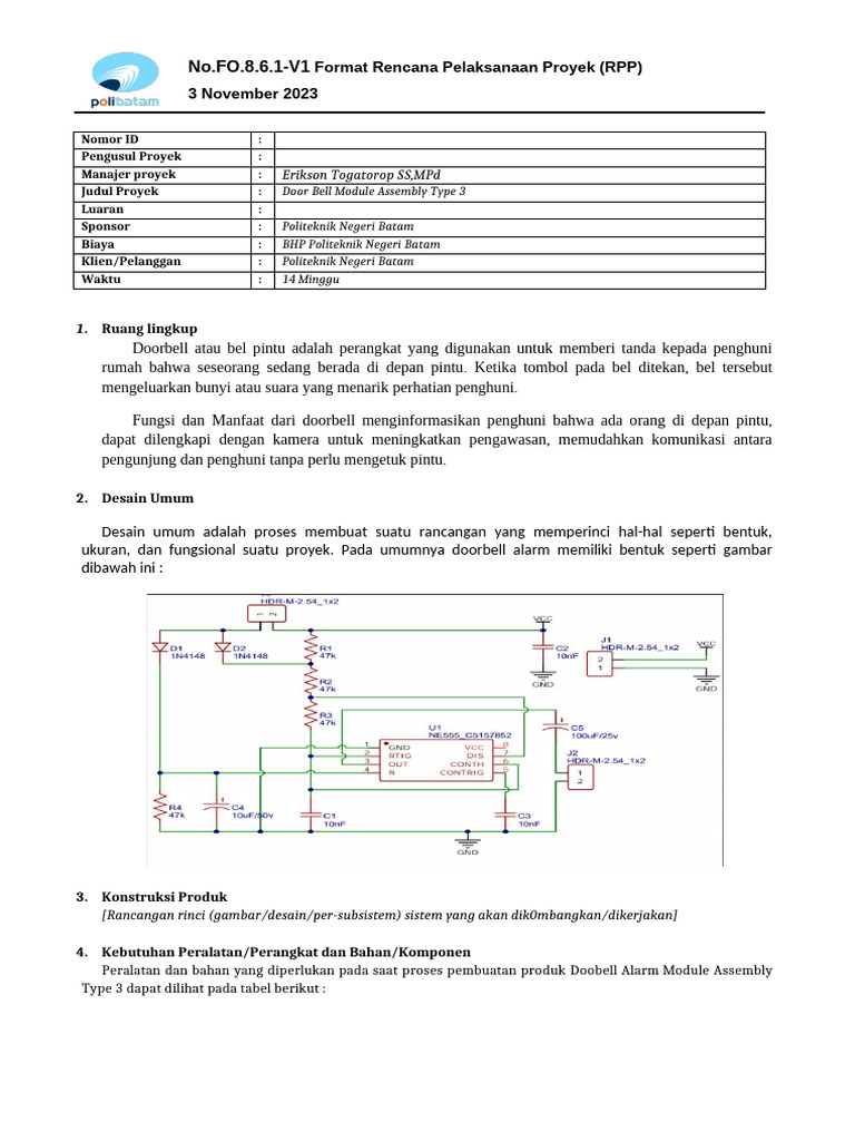 (RPP) Door Bell Module Assembly | PDF