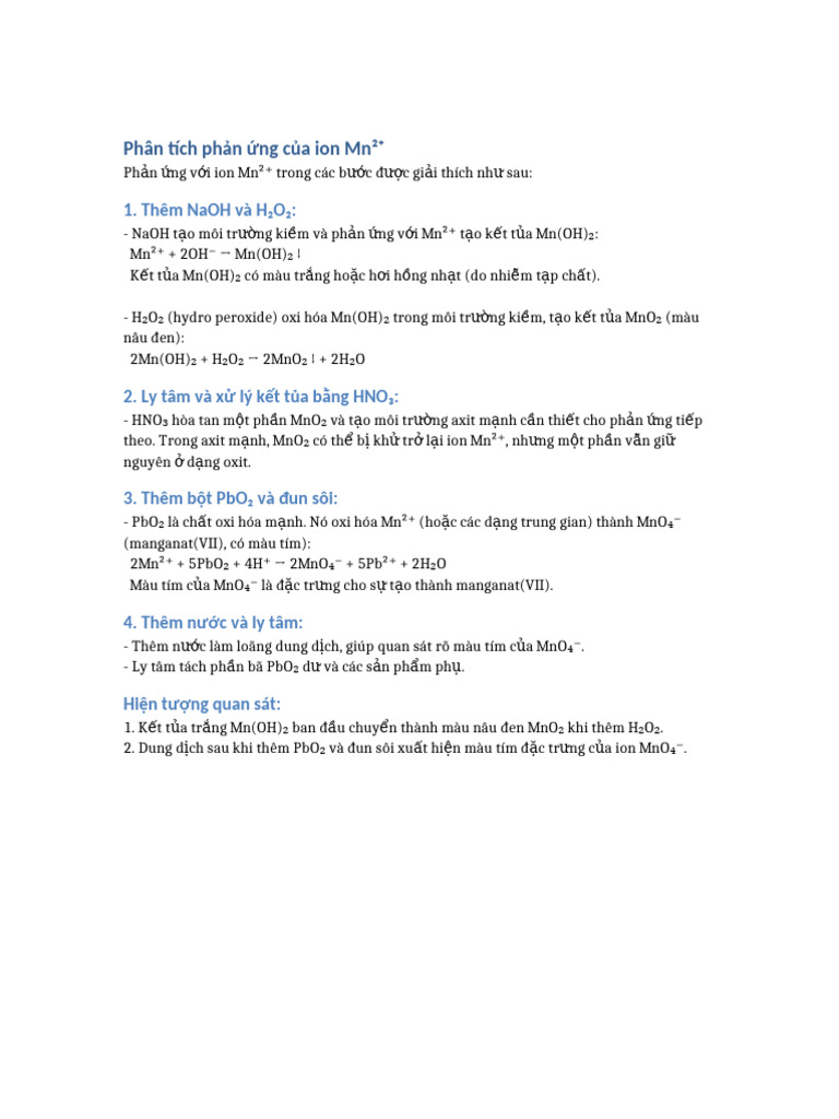Phan Tich Phan Ung Mn2+ | PDF